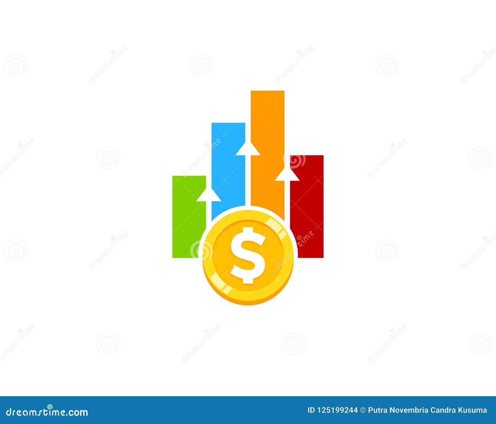 Graph Coin Logo Icon Design Stock Vector - Illustration of cash ...