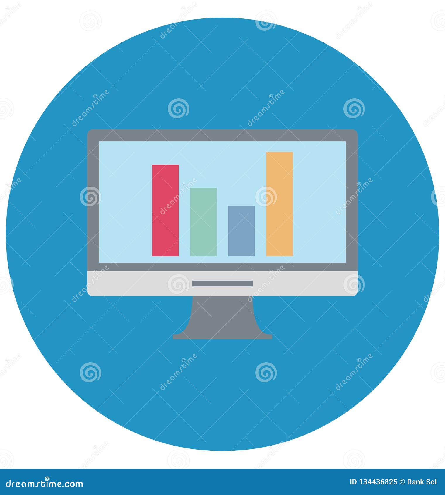 Graph Color Isolated Color Isolated Vector Icon that Can Be Easily ...