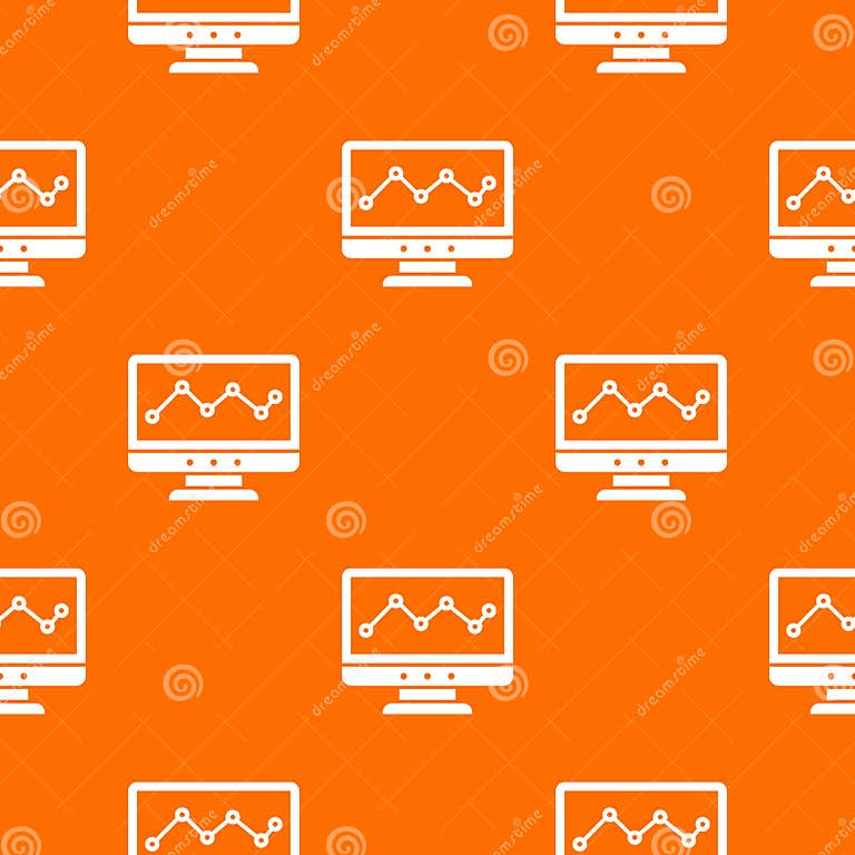 Graph in Computer Screen Pattern Seamless Stock Vector - Illustration ...