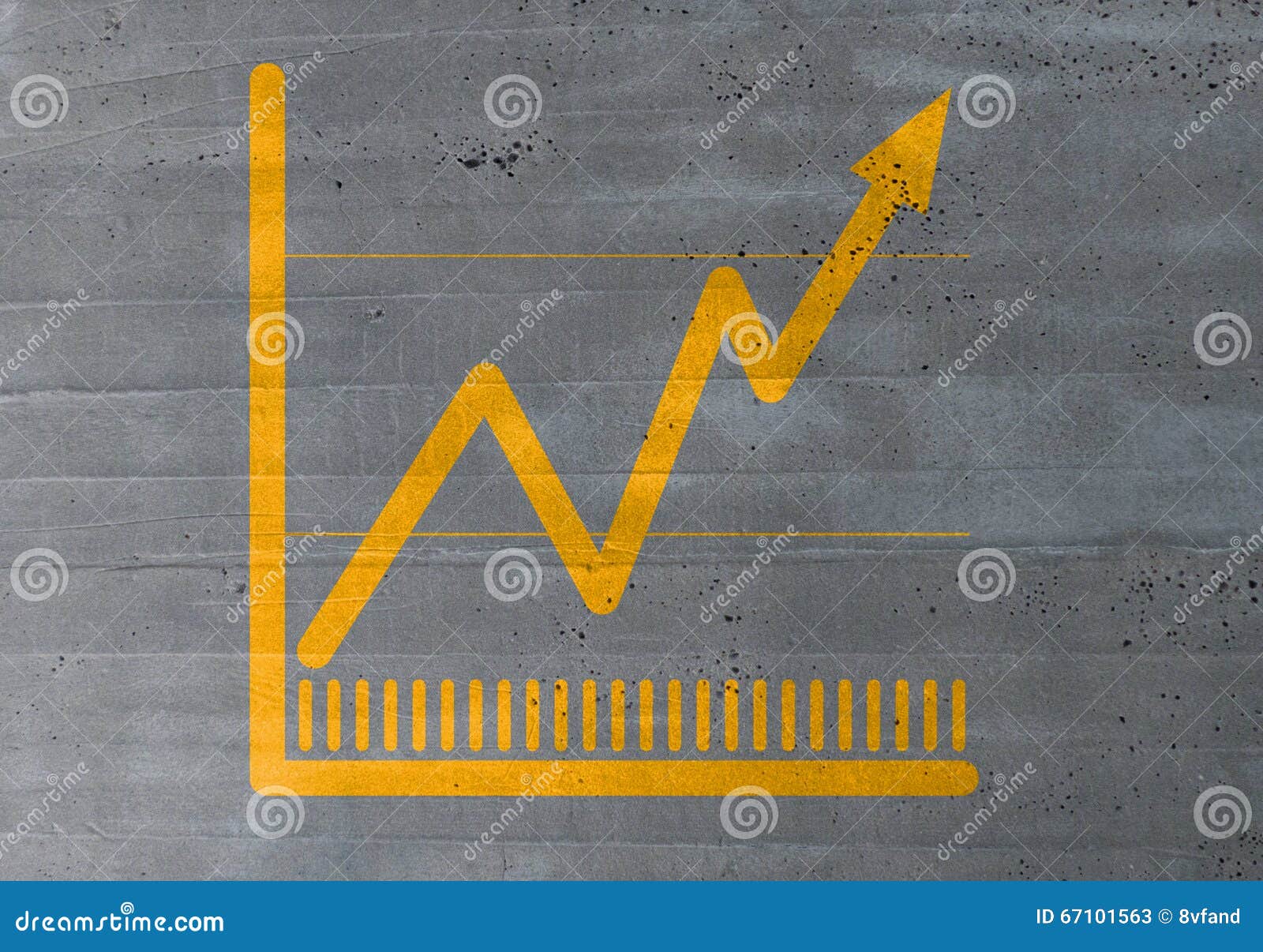 Graph Concept on Cement Texture Background Stock Illustration ...