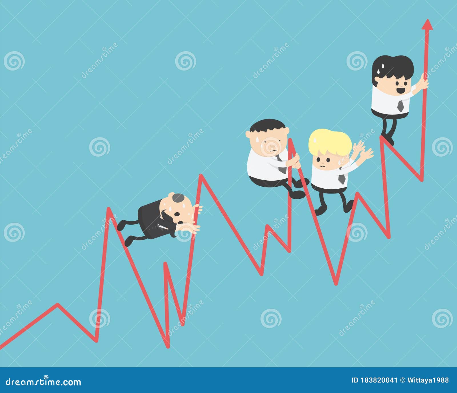 Graph Concepts, Businessmen Swarming Stock Graphs, Rising Teamwork ...