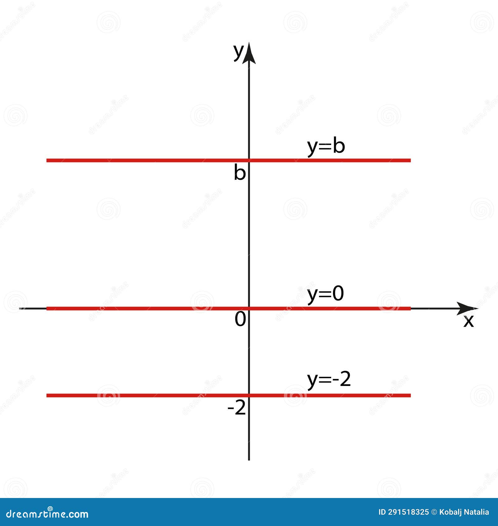 Graph Of The Constant Function Stock Vector Illustration Of Science