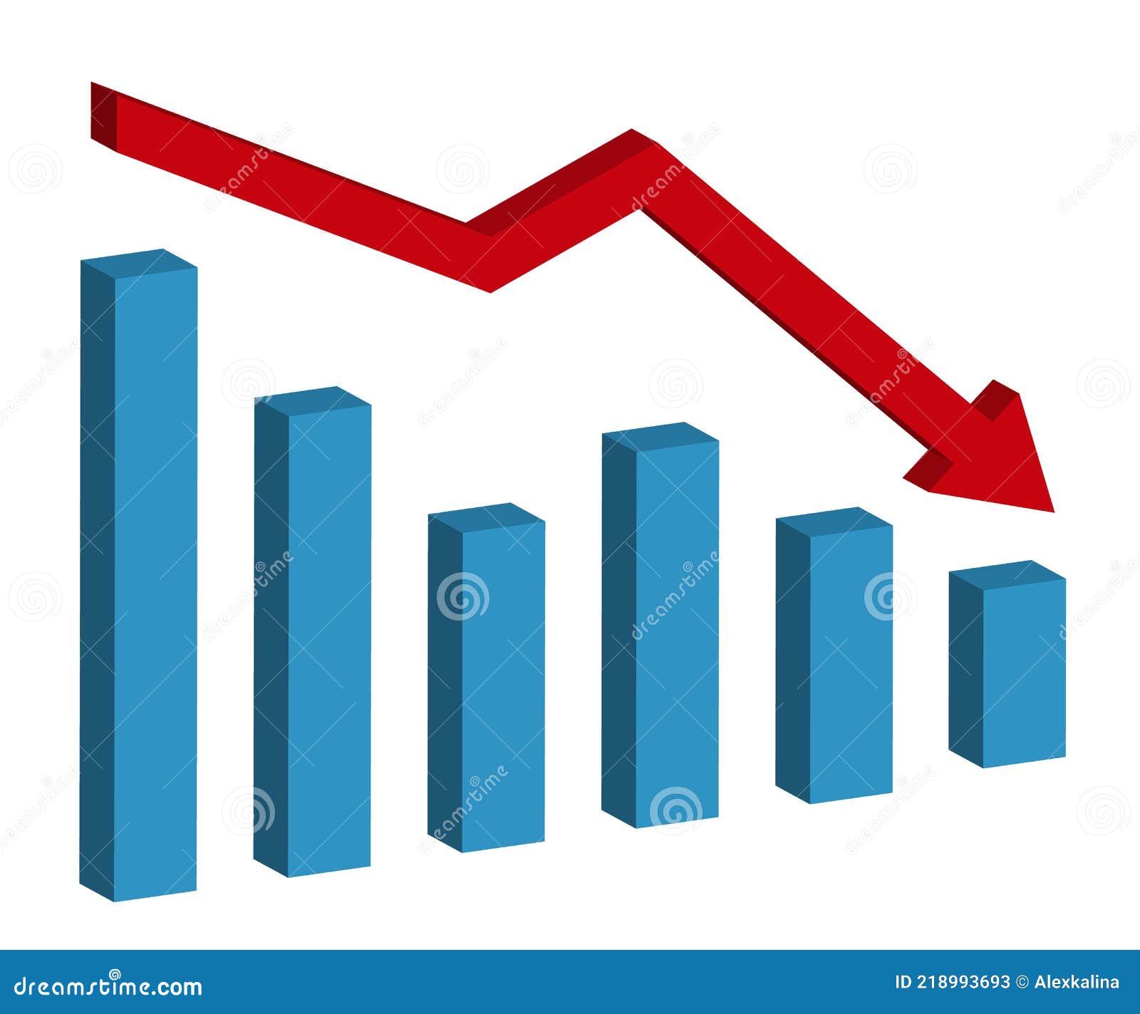 Recession Diagram Like A Bar Code On White Paper. Concept Of Crisis In The Economy ...