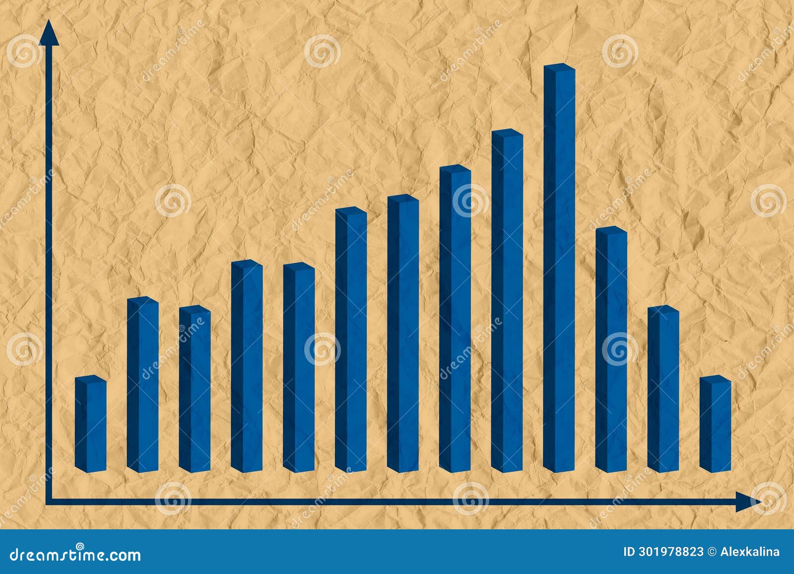 Graph with Decrease Report. Diagram with Recession and Bankruptcy ...