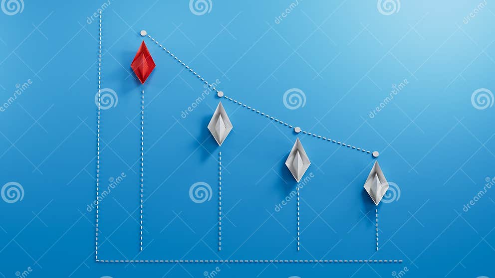 Graph and Diagram from Boats with Decrease. Finance and Business ...