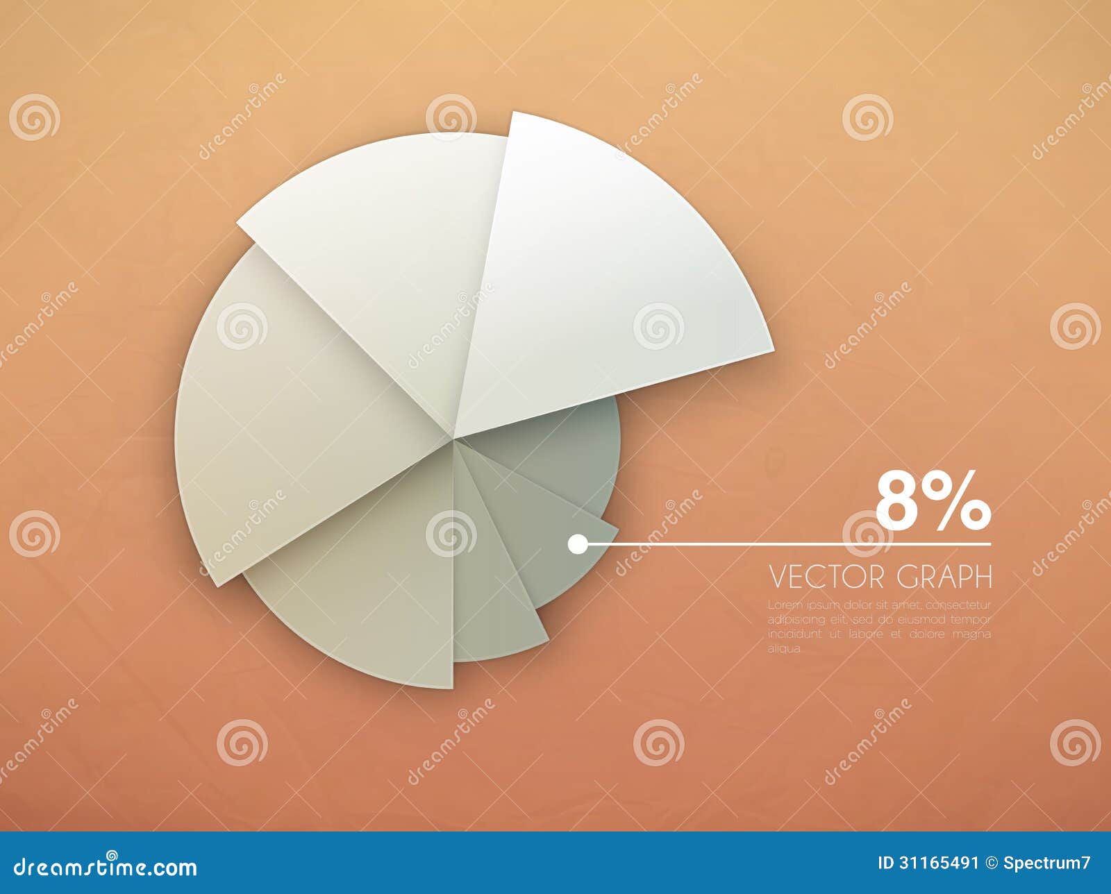 Graph Diagram. Vector Pie Chart Stock Vector - Illustration of ...