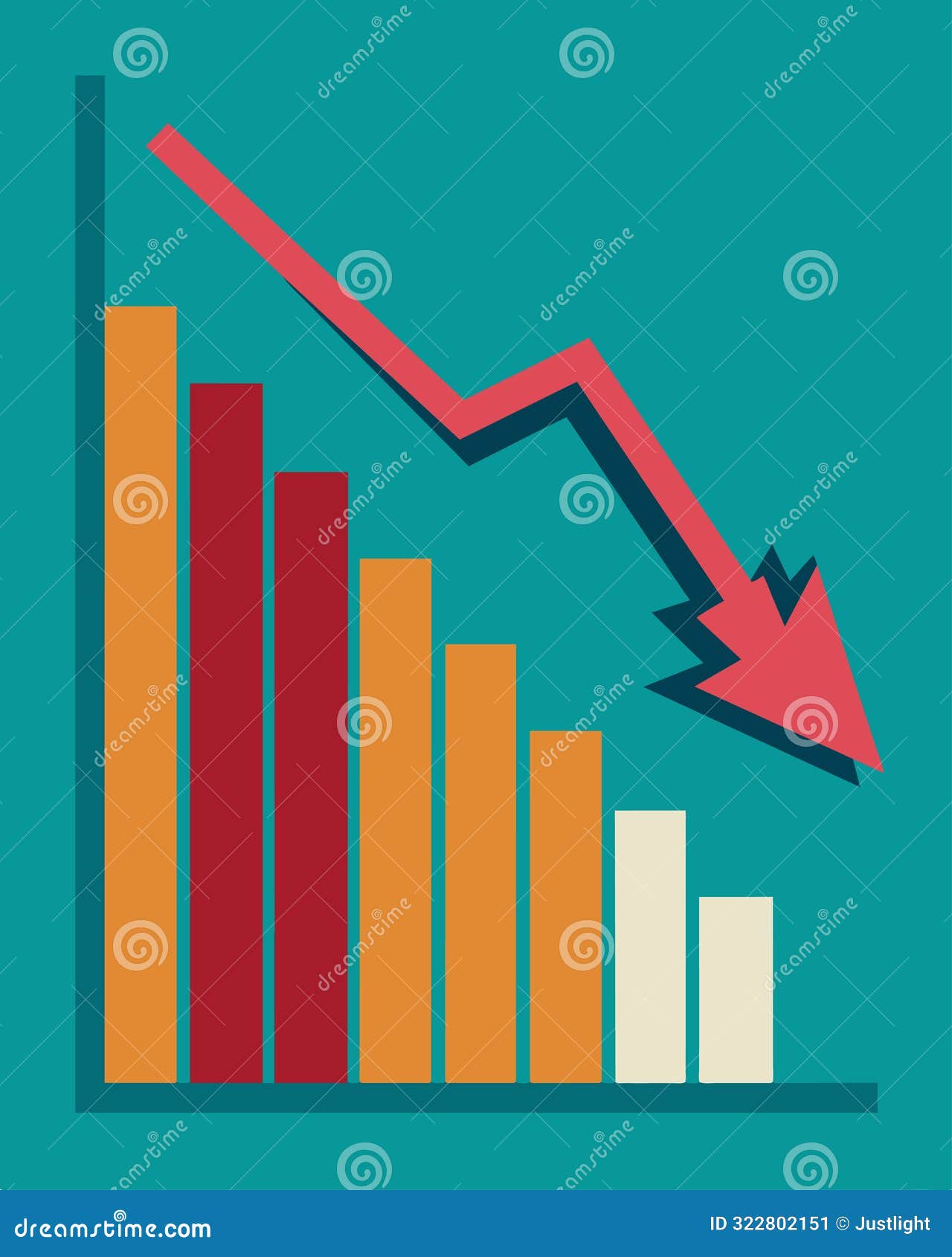 A Graph Displaying a Downward Trend Indicating the Negative Impact of a ...