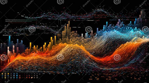 A Graph Displaying Intricate Patterns and Trends within a Sea of Data ...