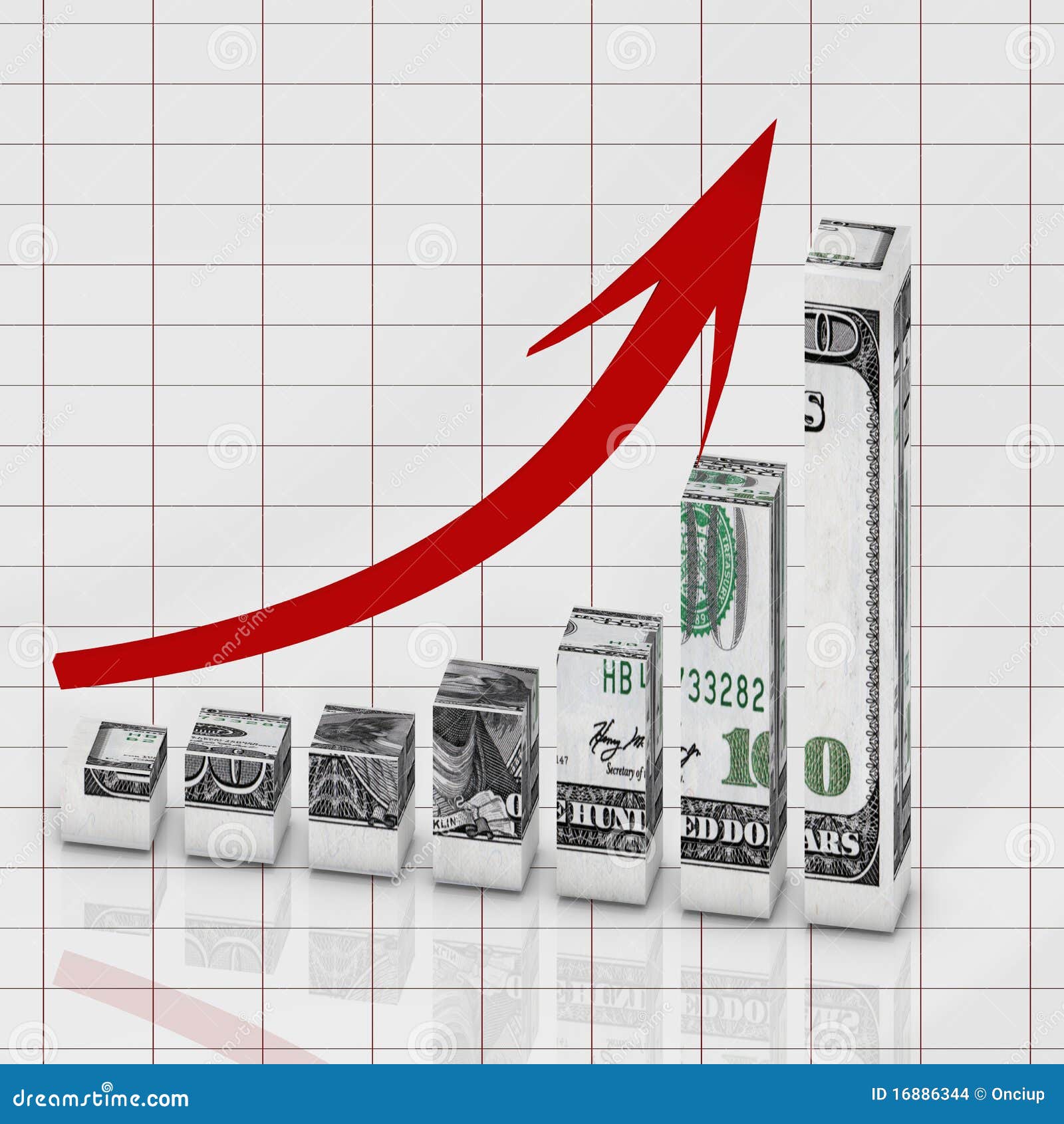 Graph dollar concept stock illustration. Illustration of risk - 16886344