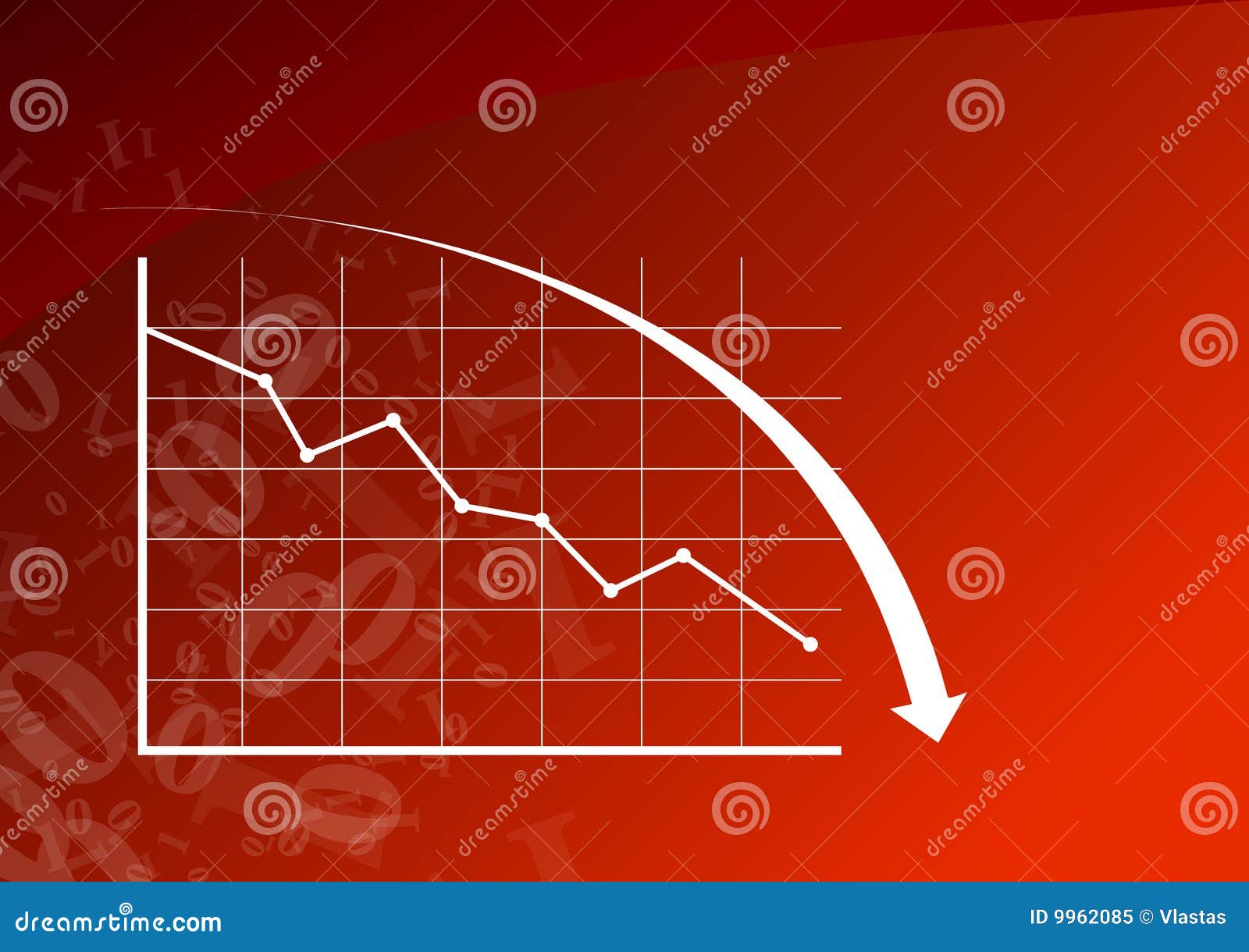Graph down stock vector. Illustration of data, calculation - 9962085