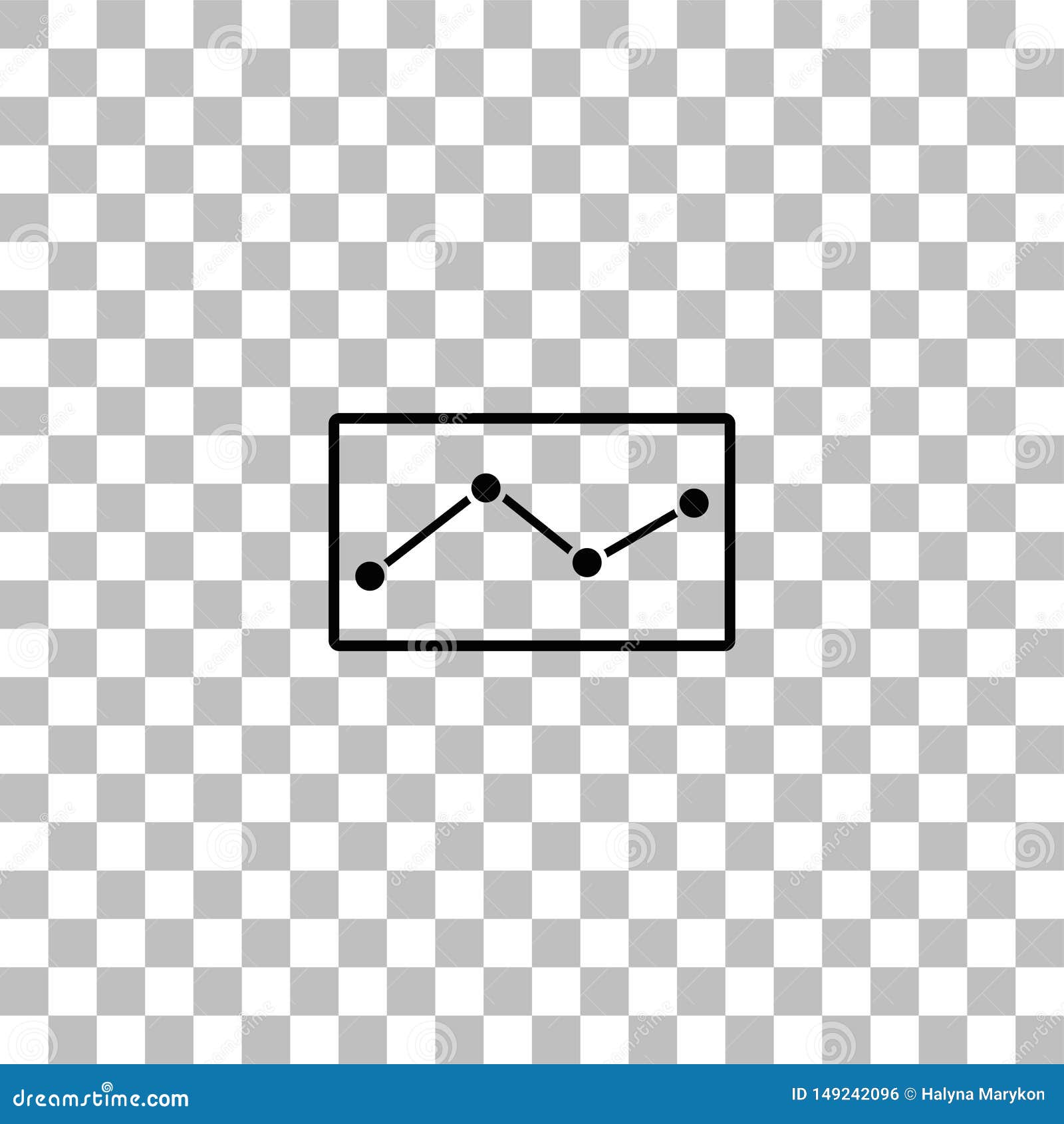 Graph down icon flat stock vector. Illustration of negative - 149242096