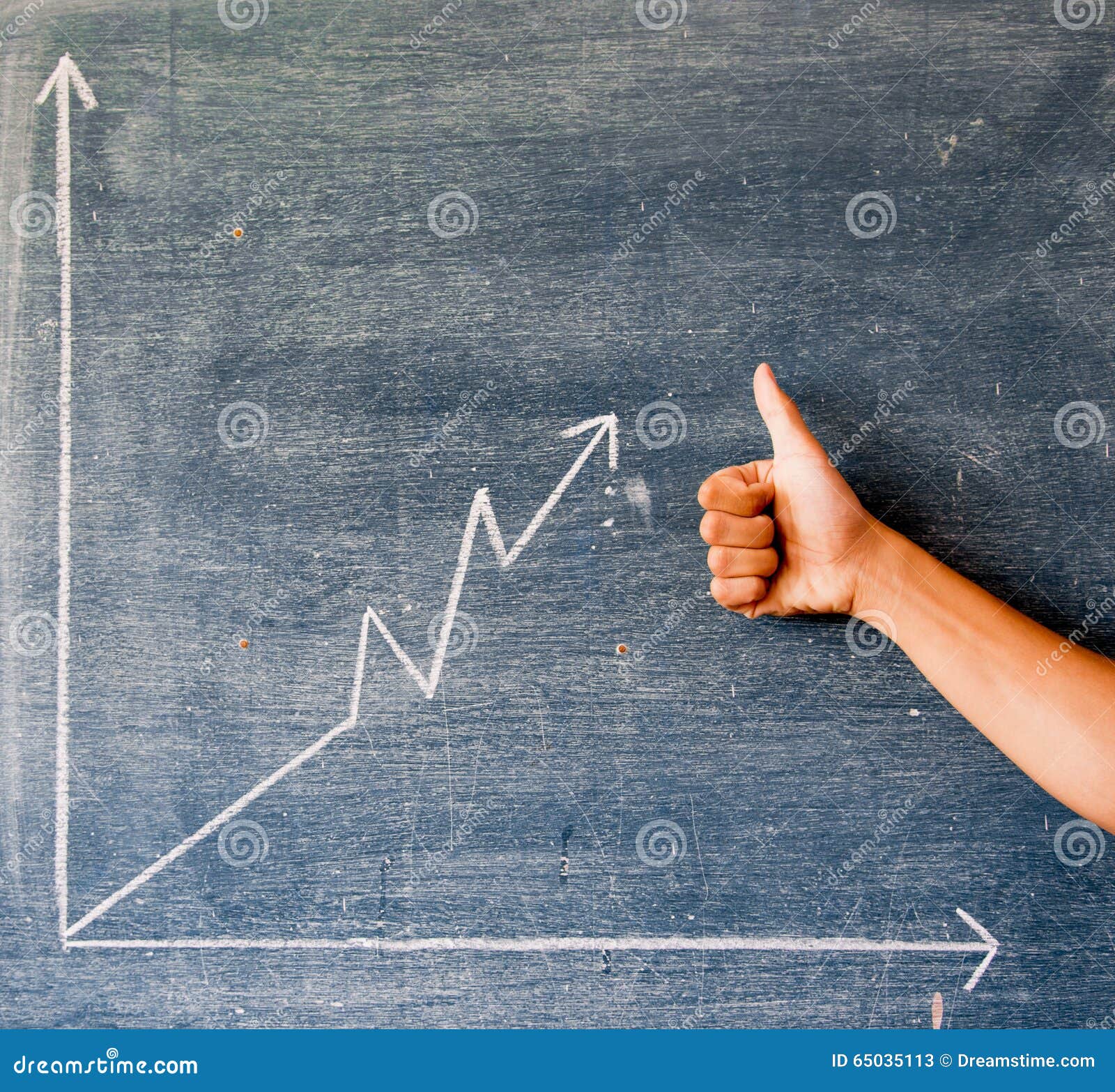 Graph Drawn on a Blackboard Stock Image - Image of black, concept: 65035113