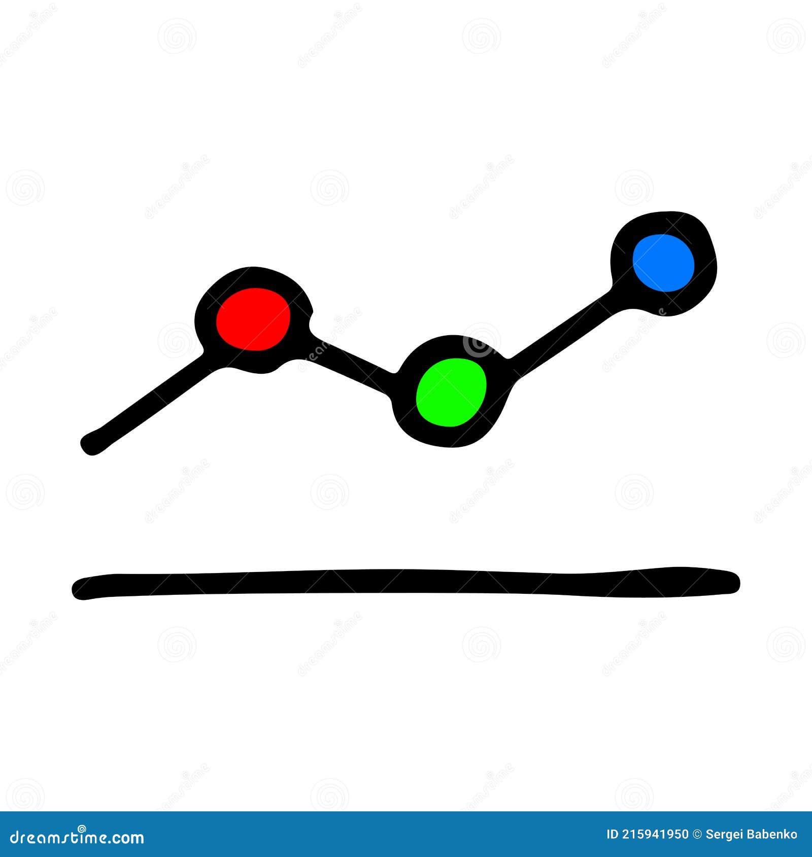 Graph with the Dynamics of Growth and Decline Hand Drawn Doodle ...
