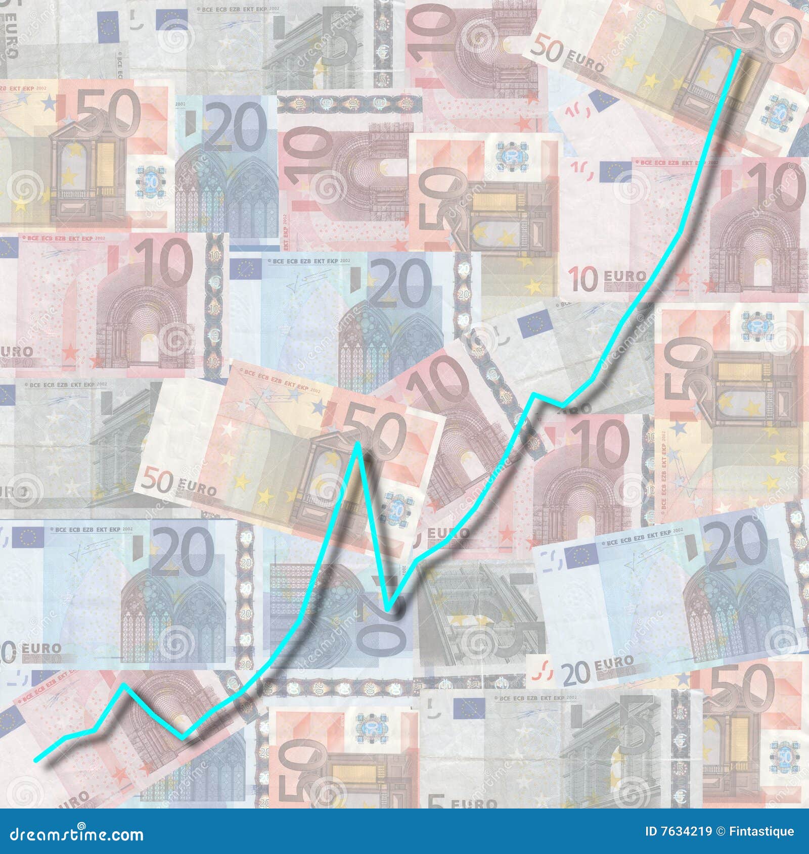 Graph on euro currency stock illustration. Illustration of increase ...