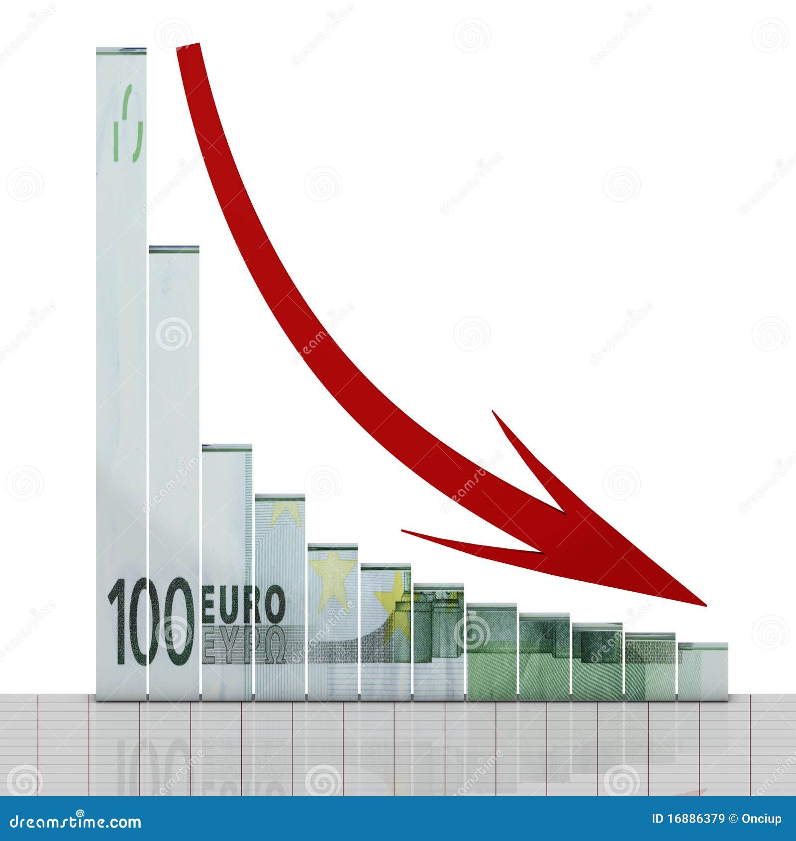 Graph euro fall stock illustration. Illustration of market - 16886379