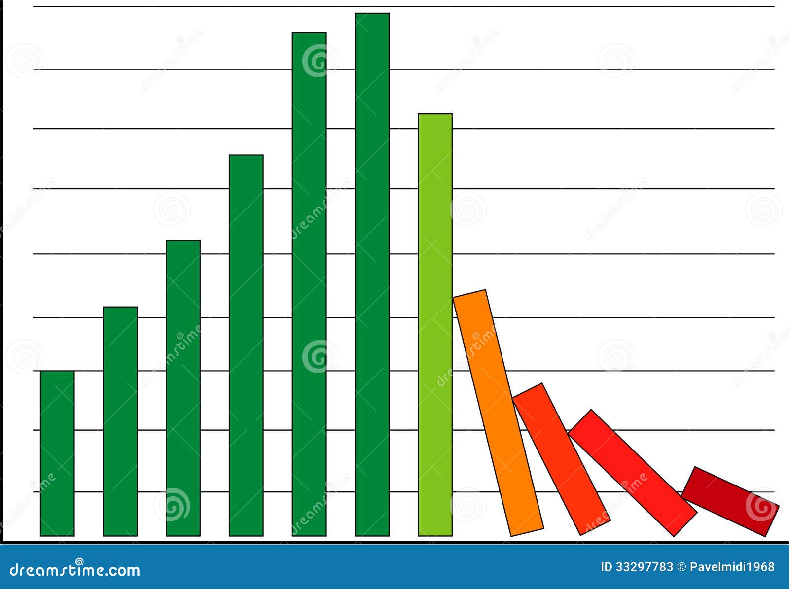 Graph failure stock vector. Illustration of graphics - 33297783