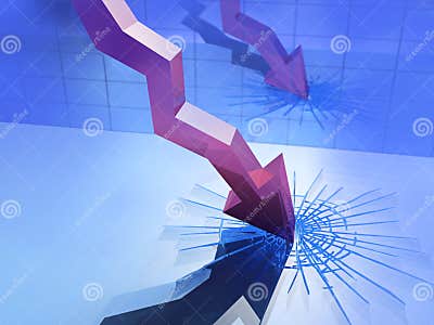 Graph of falling market stock illustration. Illustration of diagram ...