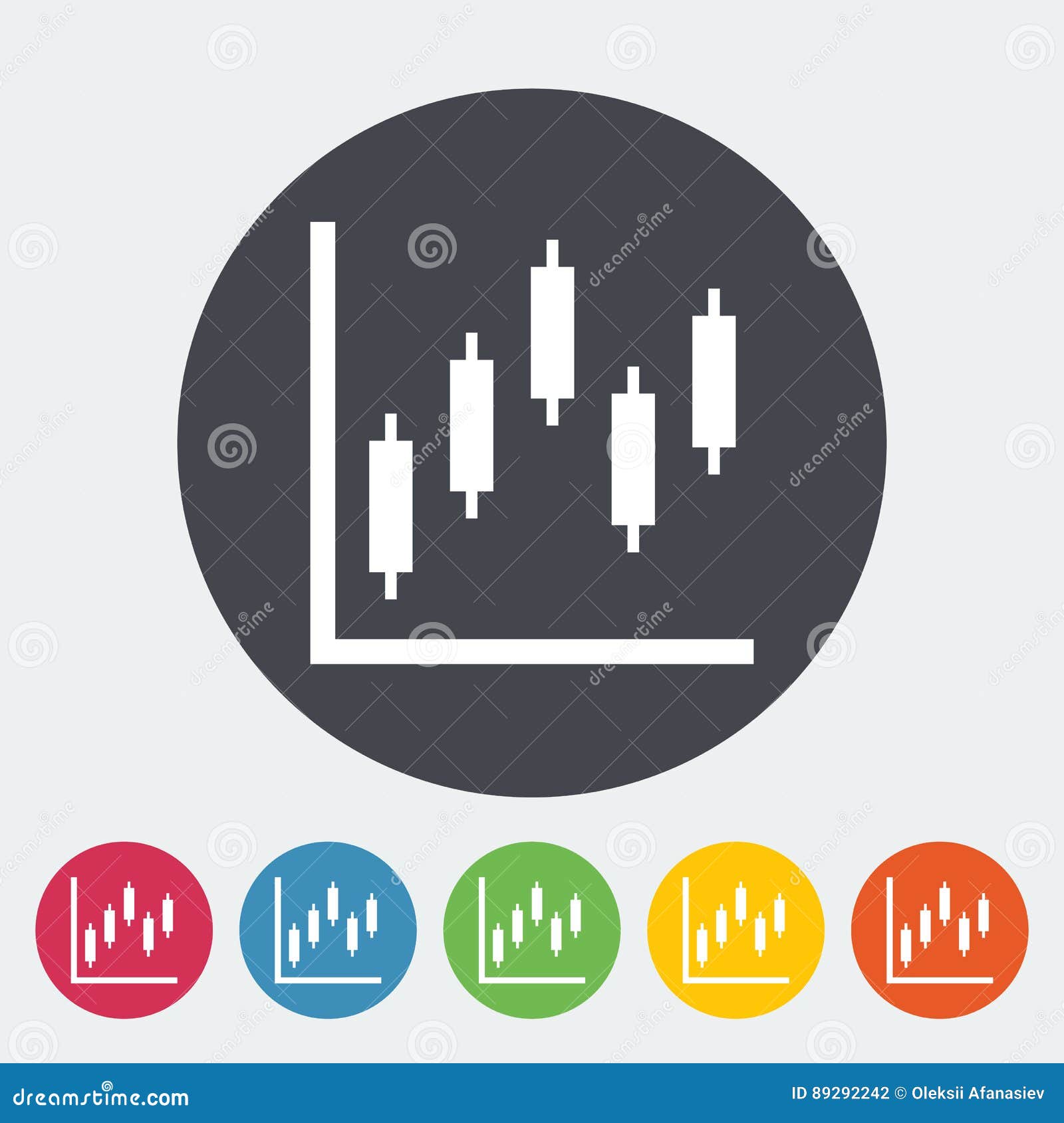 Graph flat single icon. stock vector. Illustration of presentation ...