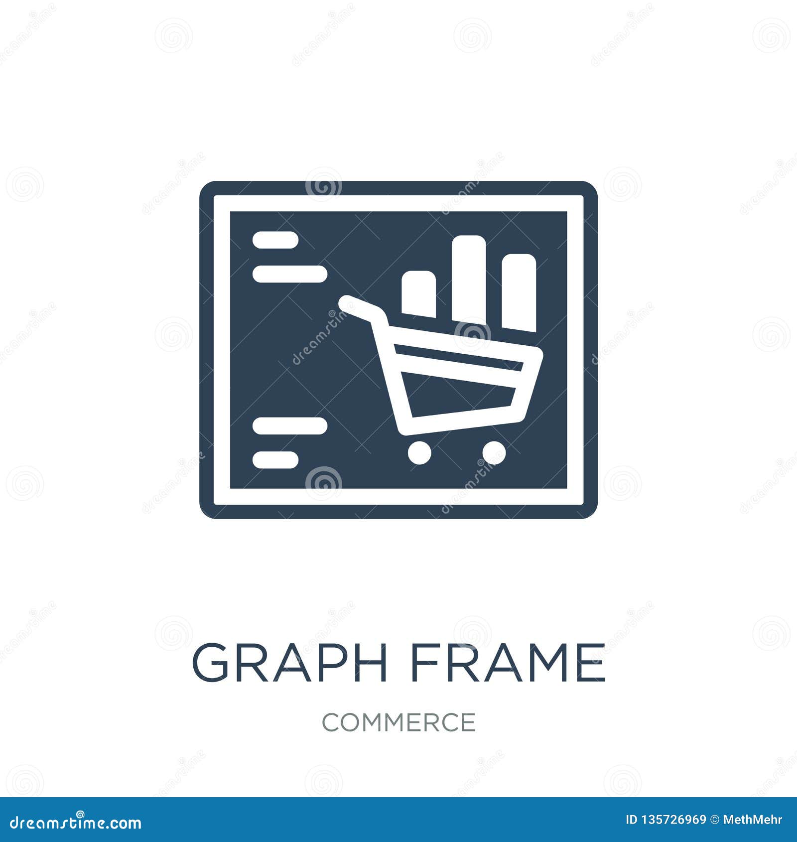 Graph Frame Icon in Trendy Design Style. Graph Frame Icon Isolated on ...