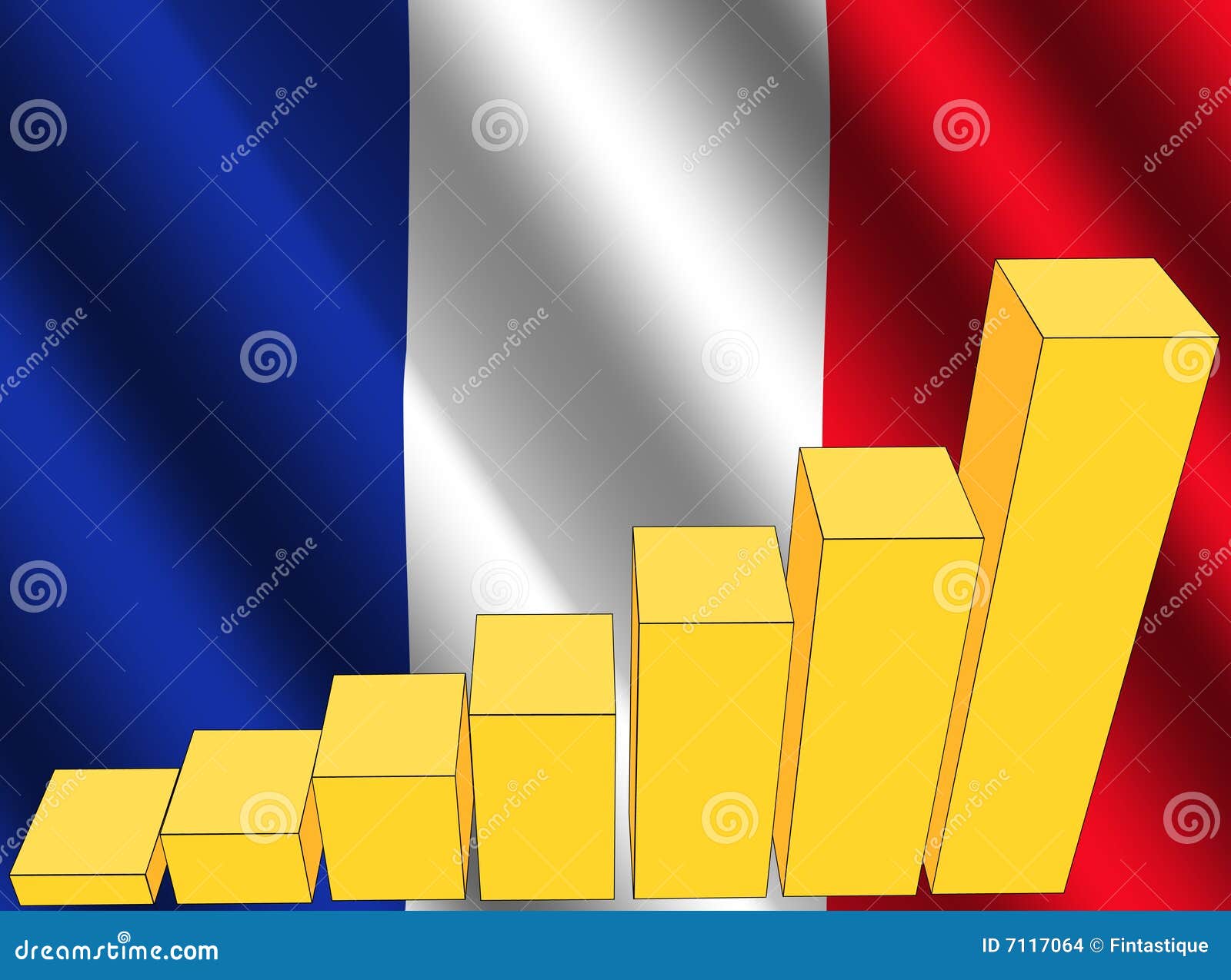 Graph and French flag stock illustration. Illustration of abstract ...