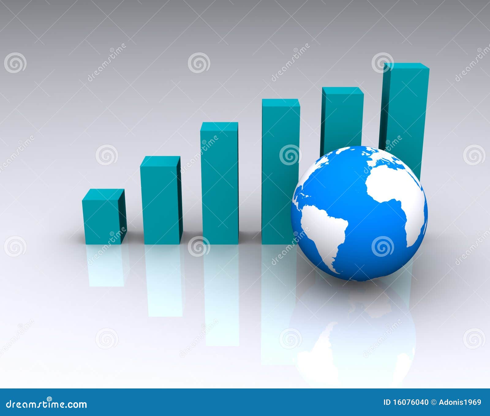 Graph and globe stock illustration. Illustration of measures - 16076040