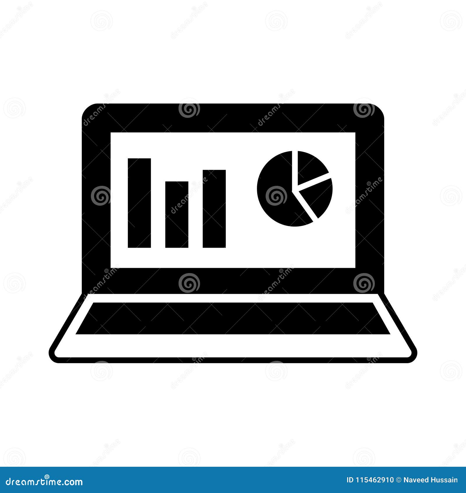 Graph glyphs icon stock illustration. Illustration of strategy - 115462910