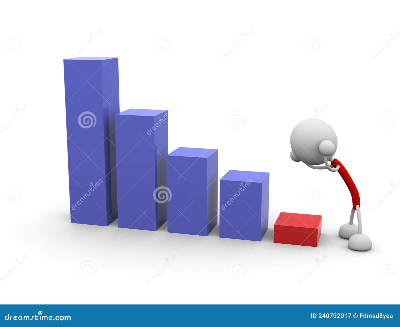 Graph going down stock illustration. Illustration of humanoid - 240702017