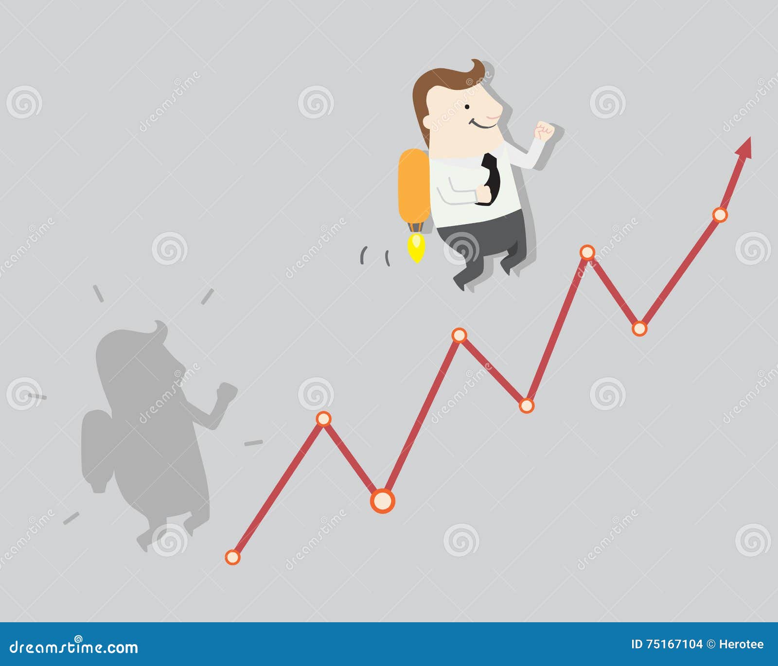 Graph going up stock vector. Illustration of chart, profit - 75167104