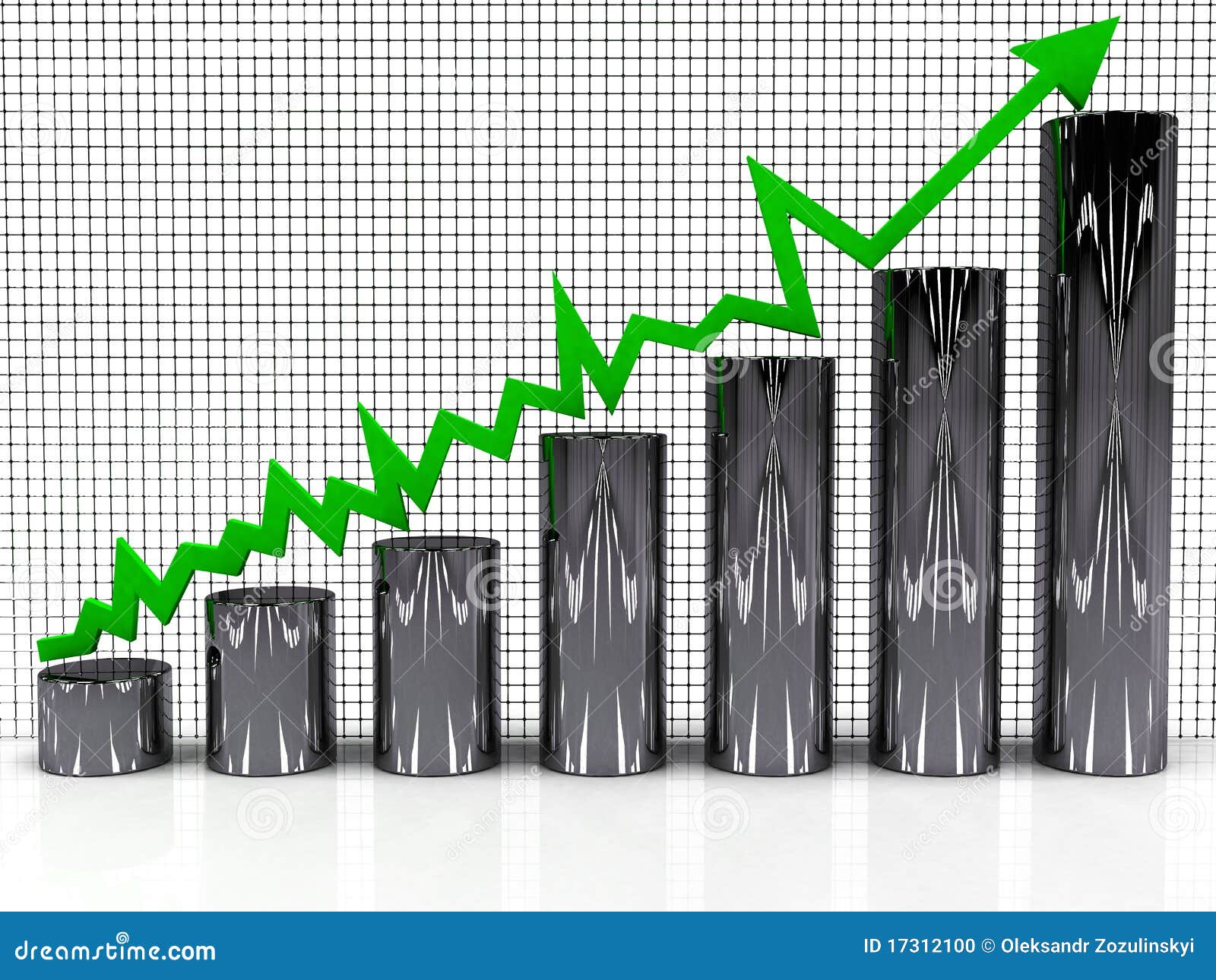 The Graph of Growth of the Green Arrow Stock Illustration ...
