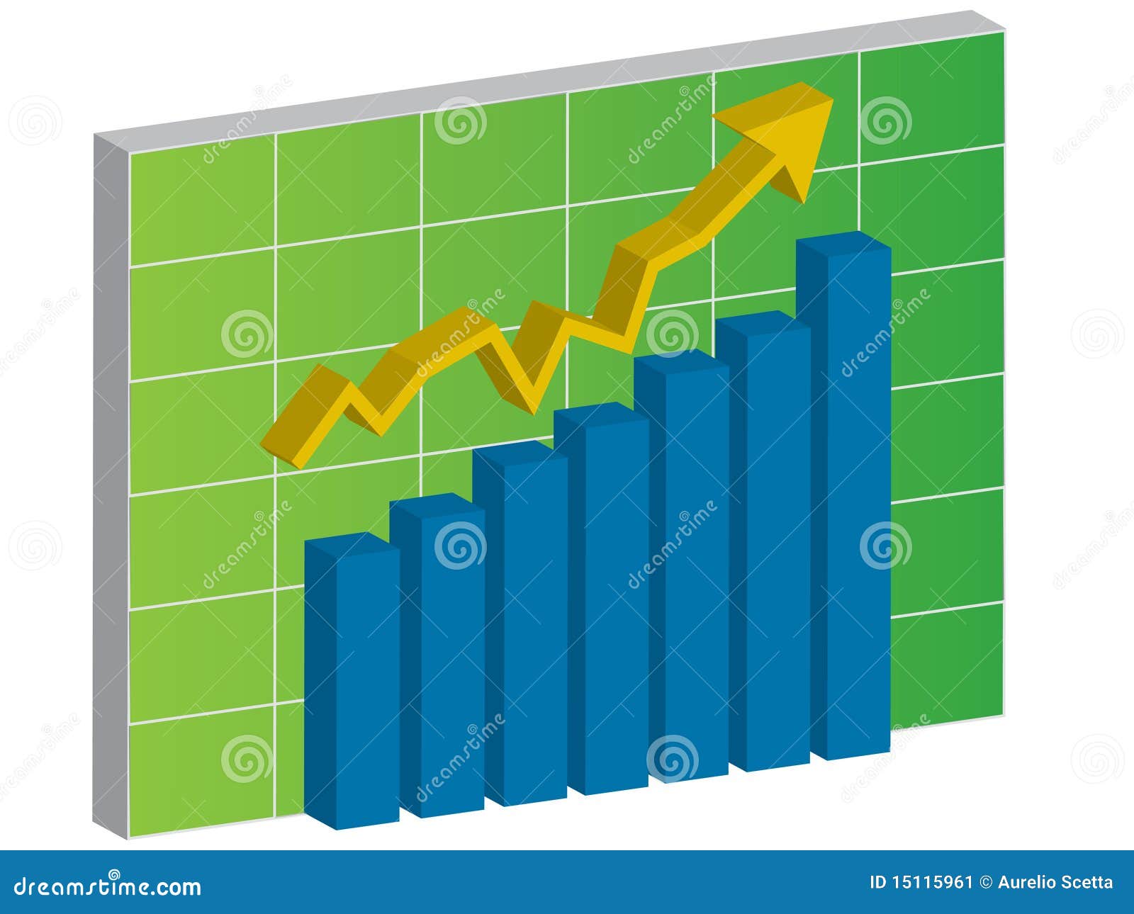 Graph of Growth in Investment Stock Vector - Illustration of modern ...