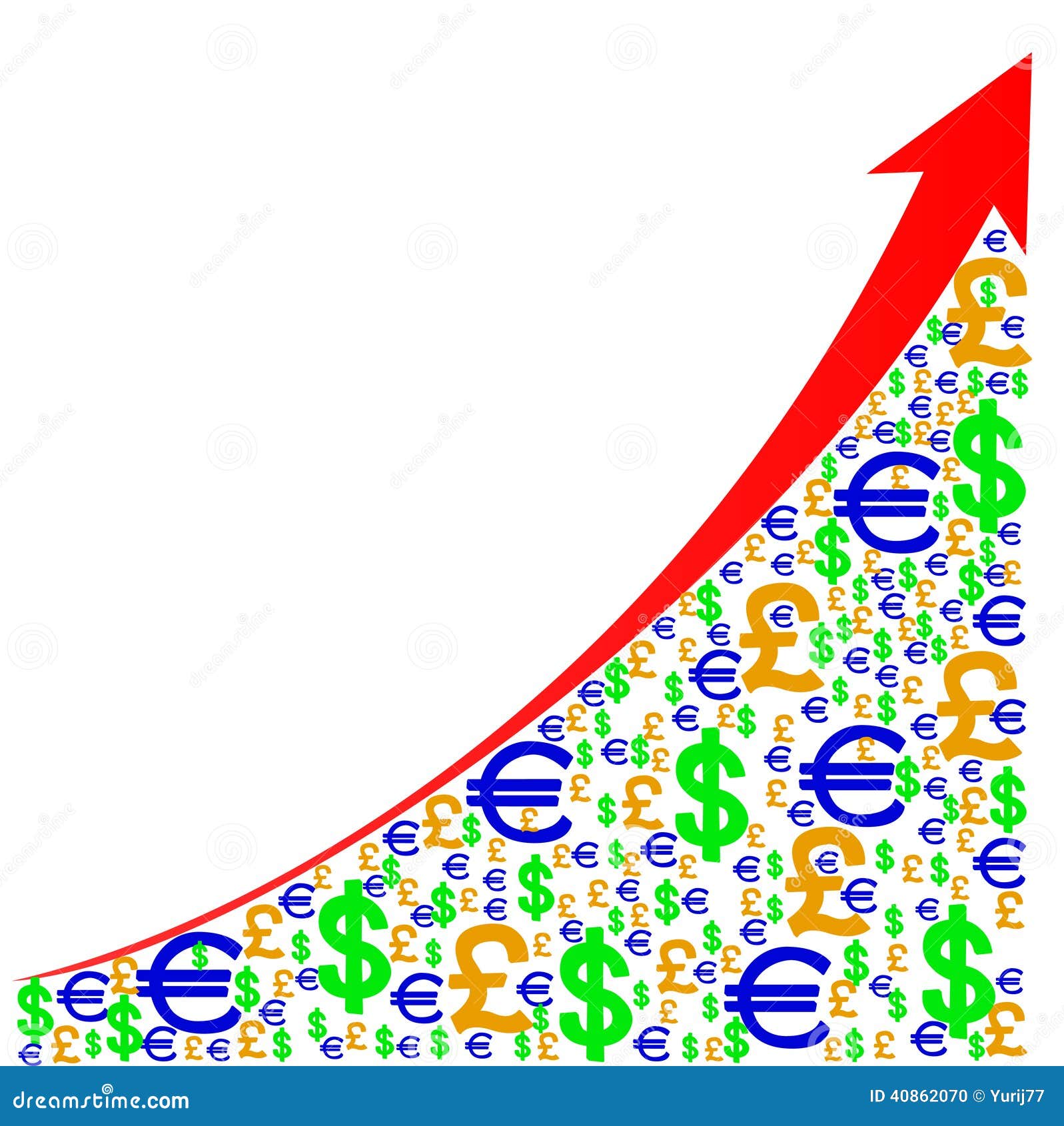 Graph growth rates stock vector. Illustration of fall - 40862070