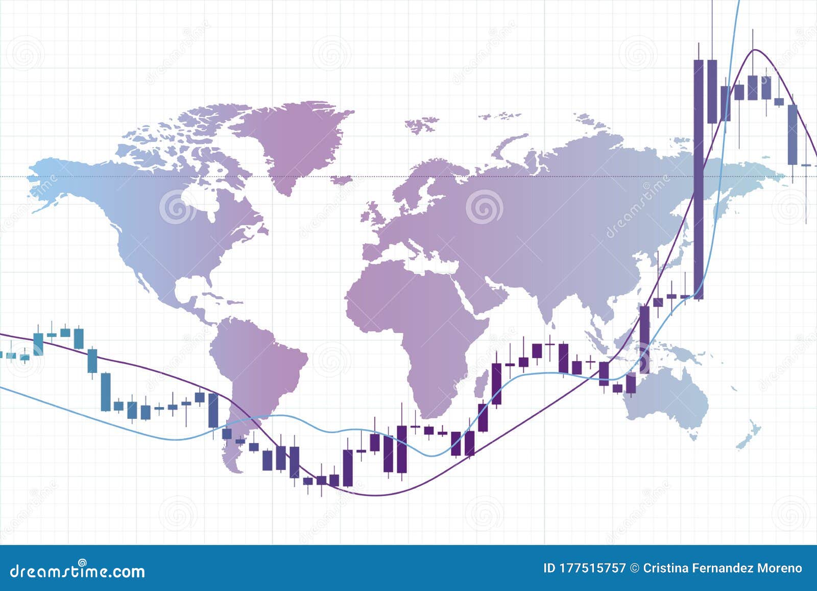 Graph of the Growth of the World Economy Stock Illustration ...