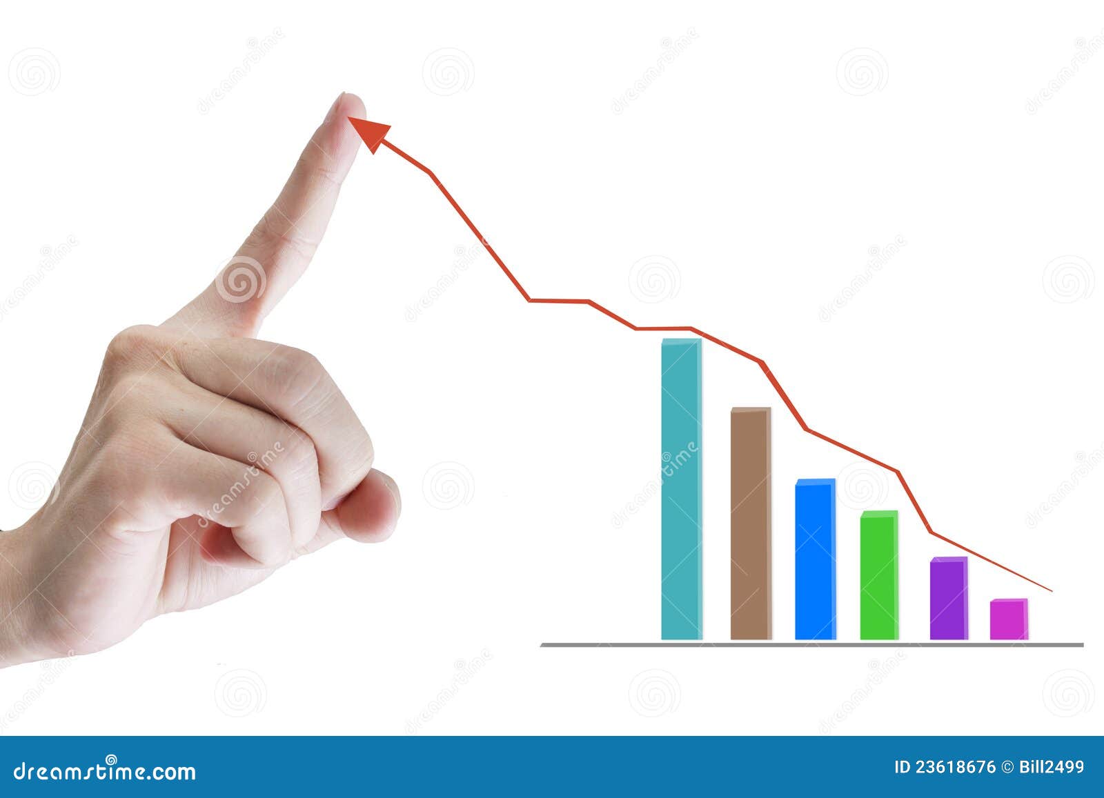 Graph hand stock photo. Image of column, market, pillar - 23618676