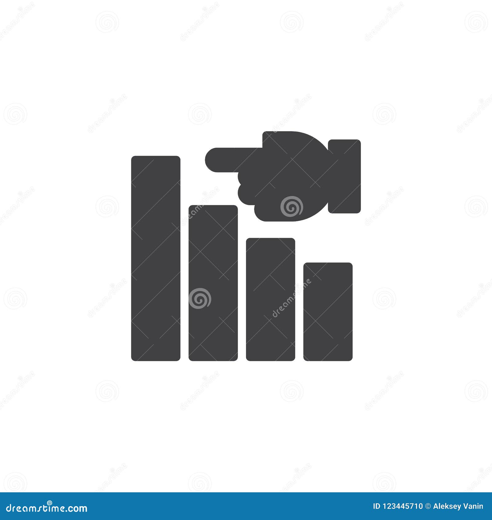 Graph and a Hand Vector Icon Stock Vector - Illustration of logo ...