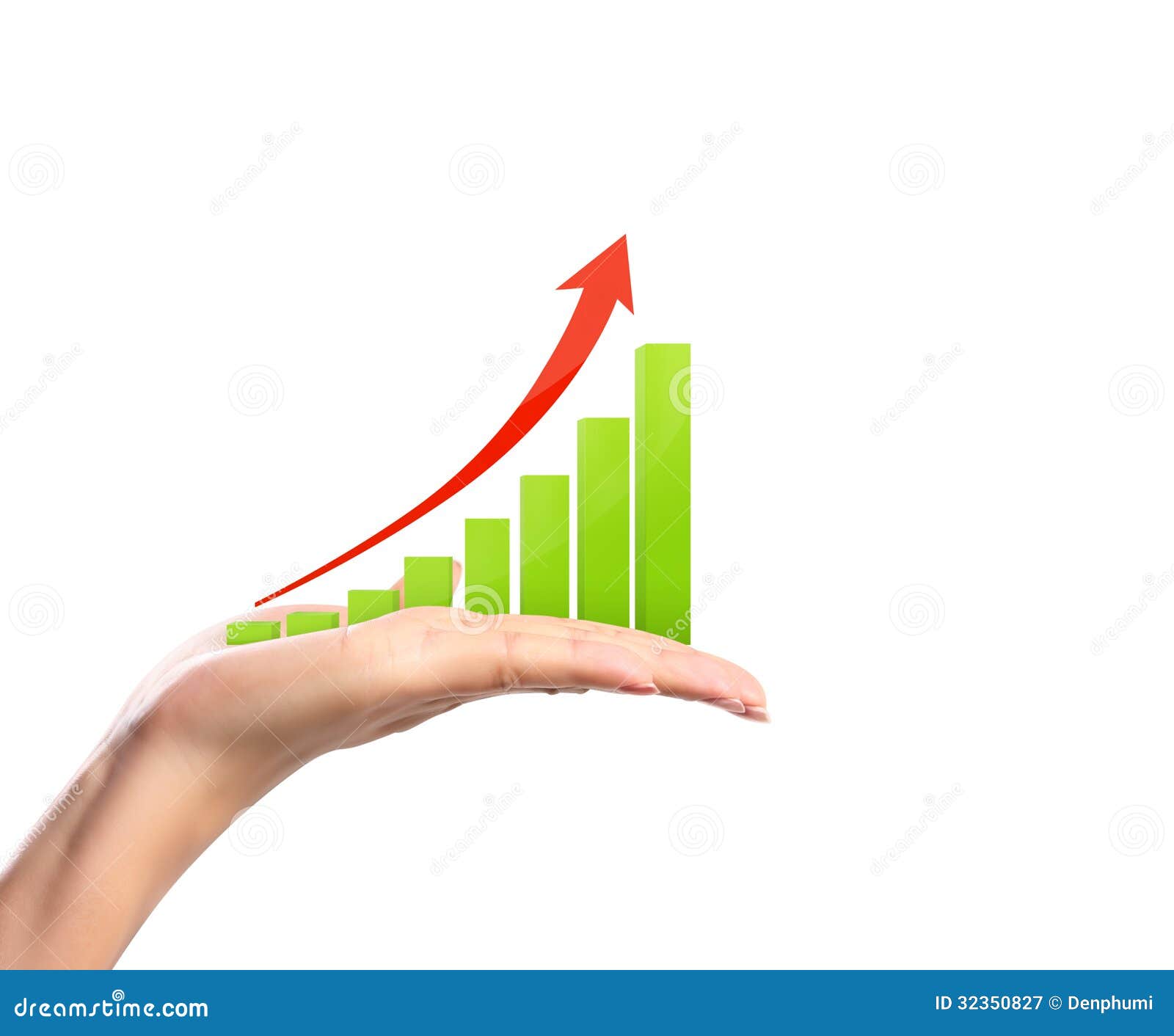 Graph in hand stock illustration. Illustration of future - 32350827