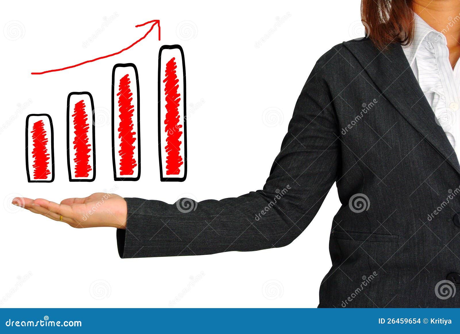 Graph on hand women stock photo. Image of economic, decision - 26459654