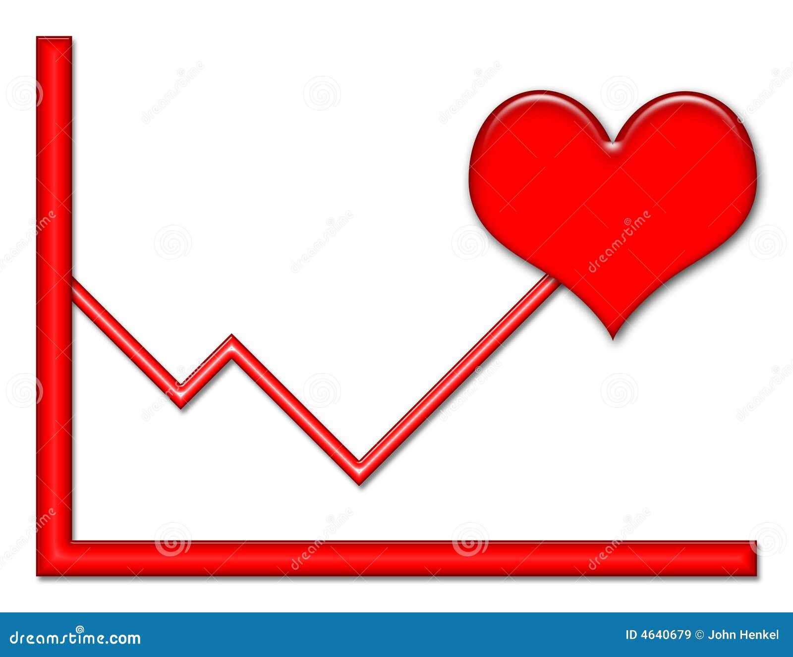 Graph with Heart Symbol stock illustration. Illustration of design ...