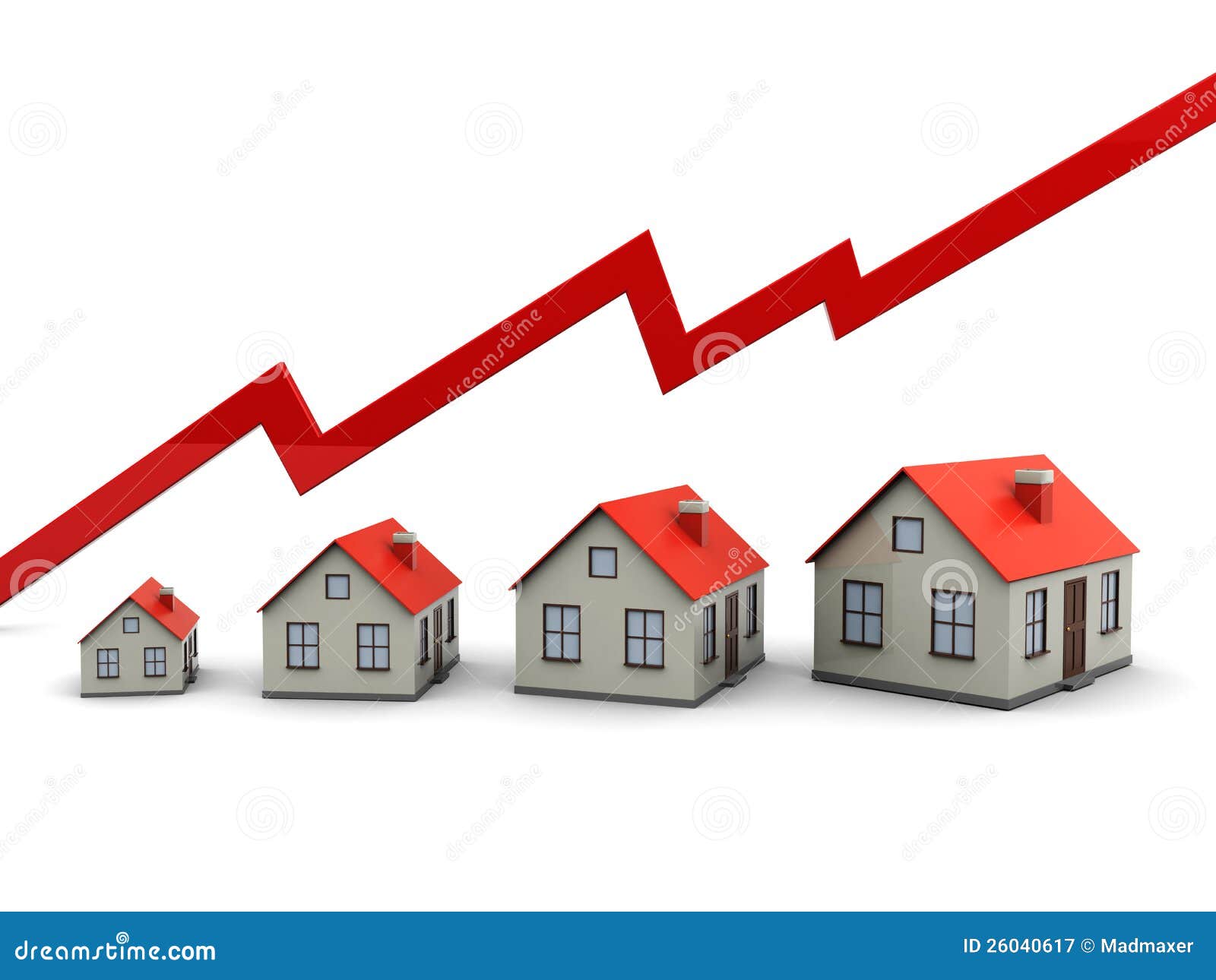 Graph and houses stock illustration. Illustration of house - 26040617