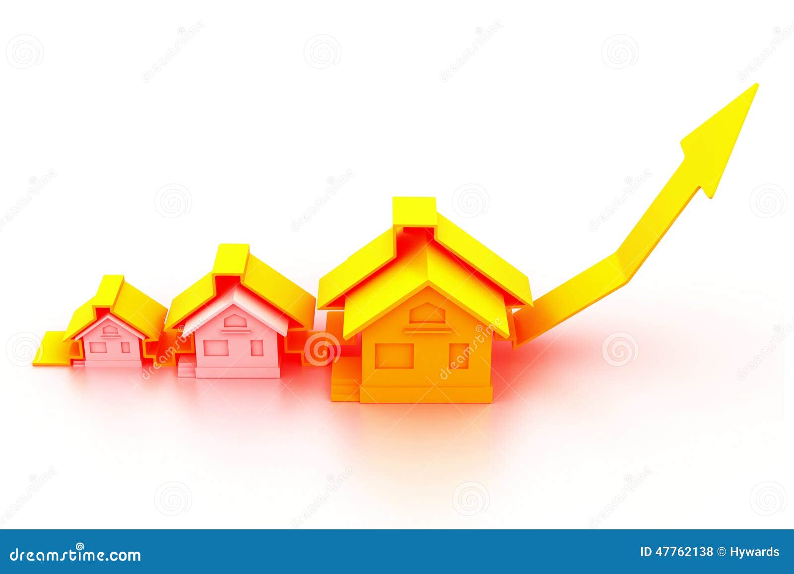 Graph of the Housing Market Stock Illustration - Illustration of ...