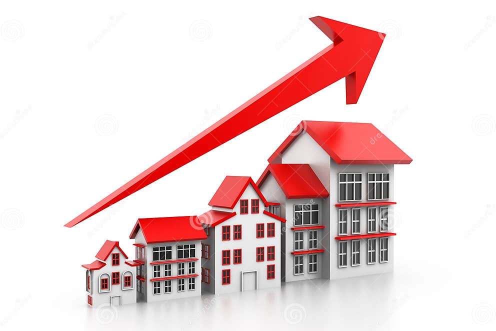 Graph of housing market stock illustration. Illustration of chart ...