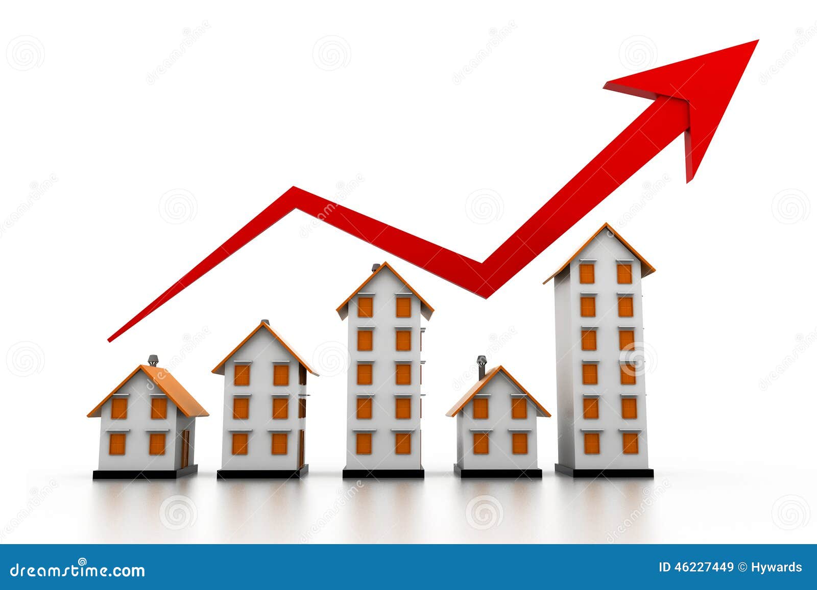 Graph of the Housing Market Stock Illustration - Illustration of ...