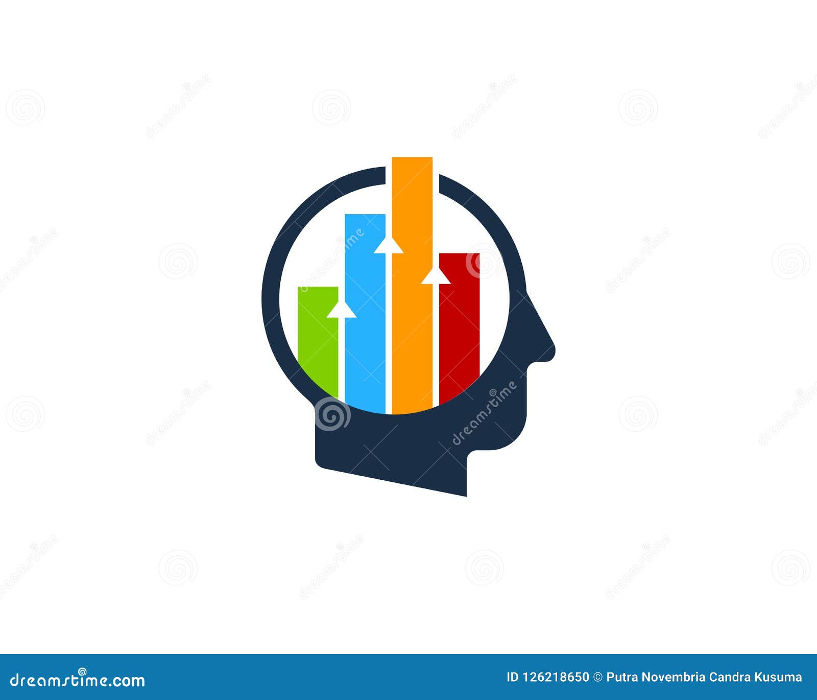 Graph Human Head Logo Icon Design Stock Vector - Illustration of ...