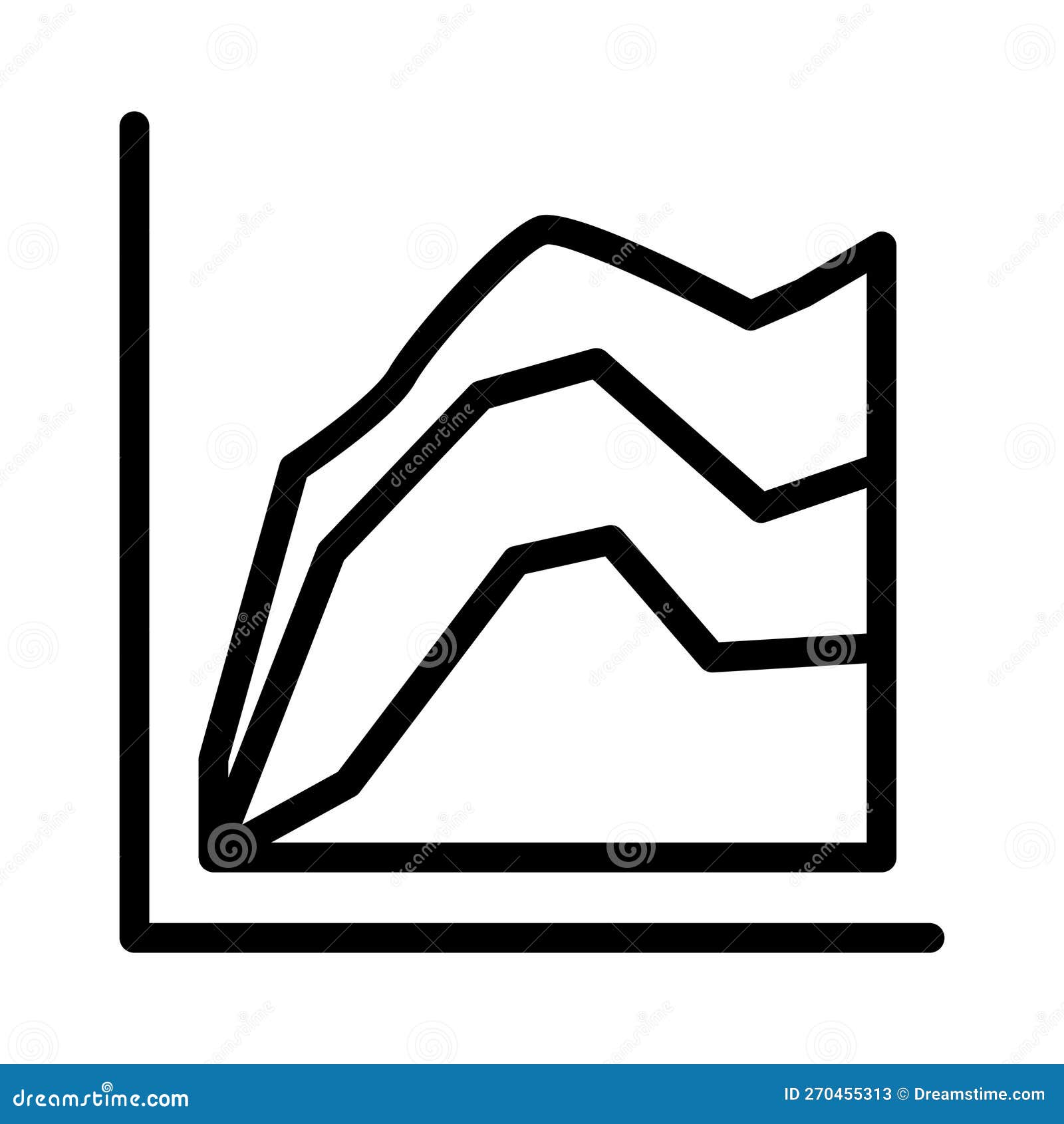 Graph Line Icon Vector Illustration Graphic Design Stock Vector ...