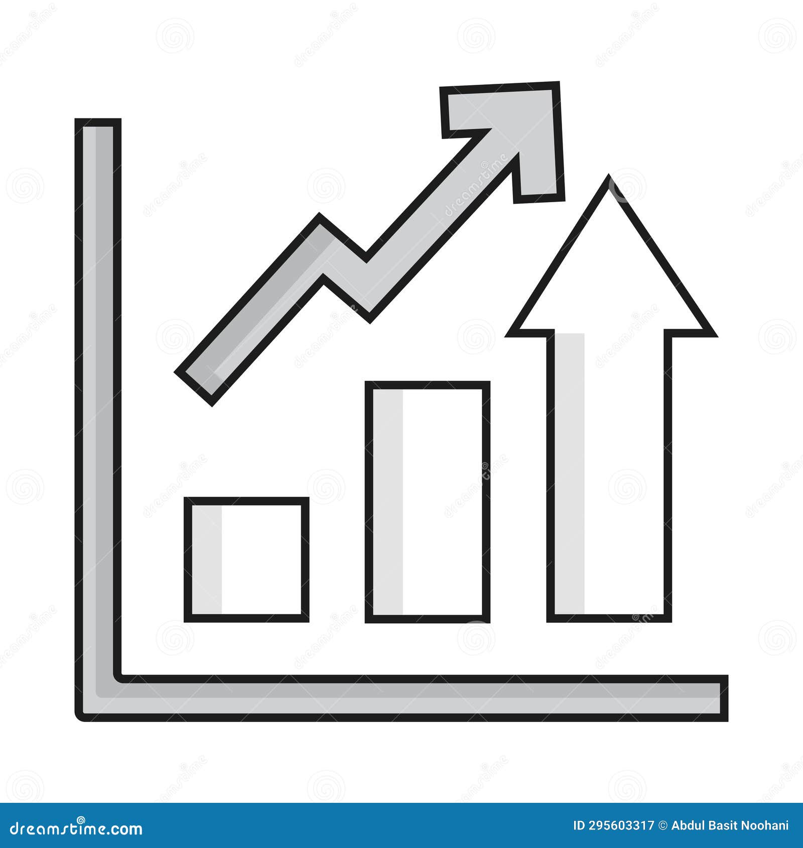 A Graph Icon with an Arrow, Representing Trend, Growth, Increase ...