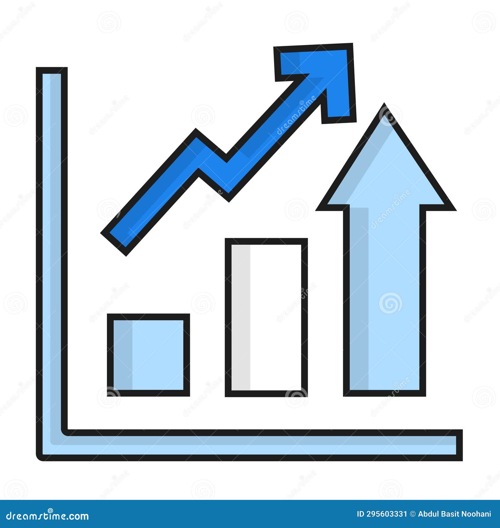 A Graph Icon with an Arrow, Representing Trend, Growth, Increase ...