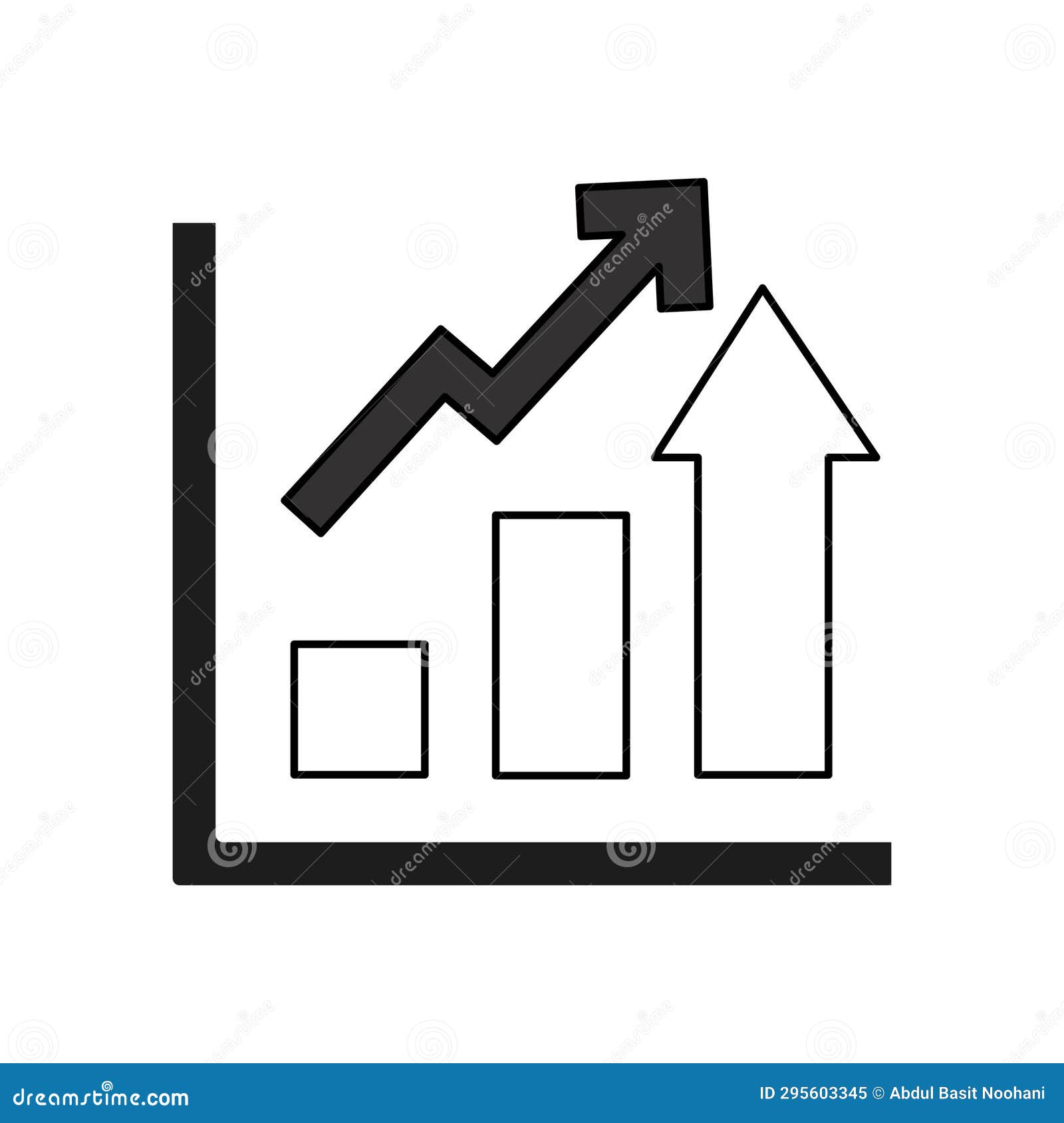 A Graph Icon with an Arrow, Representing Trend, Growth, Increase ...