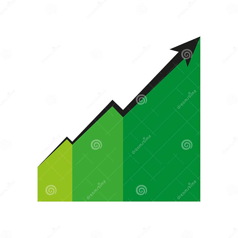Graph Icon with Arrow. Vector Illustration. EPS 10 Stock Vector ...