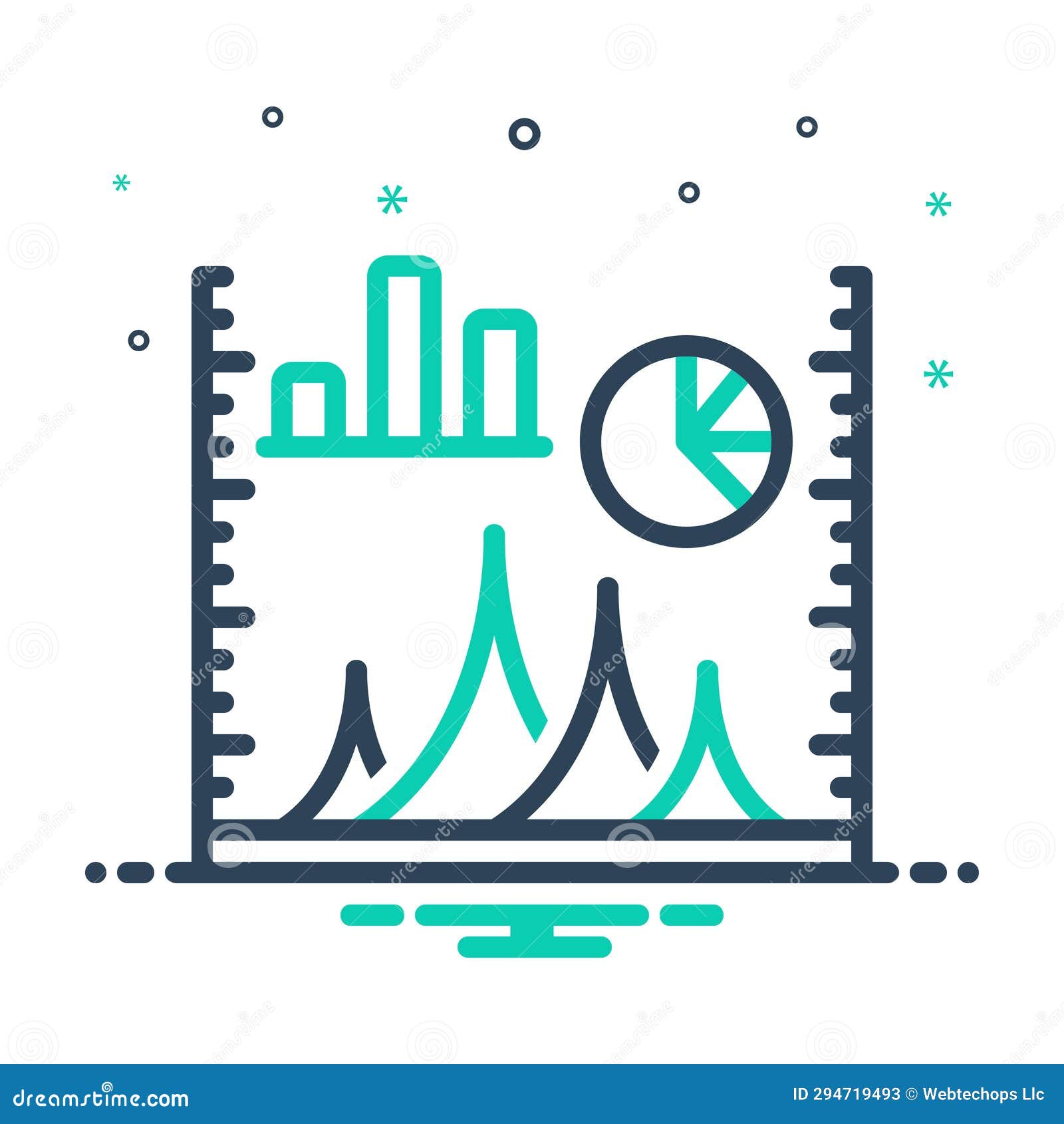 Mix Icon for Graph, Marketing and Diagram Stock Illustration ...
