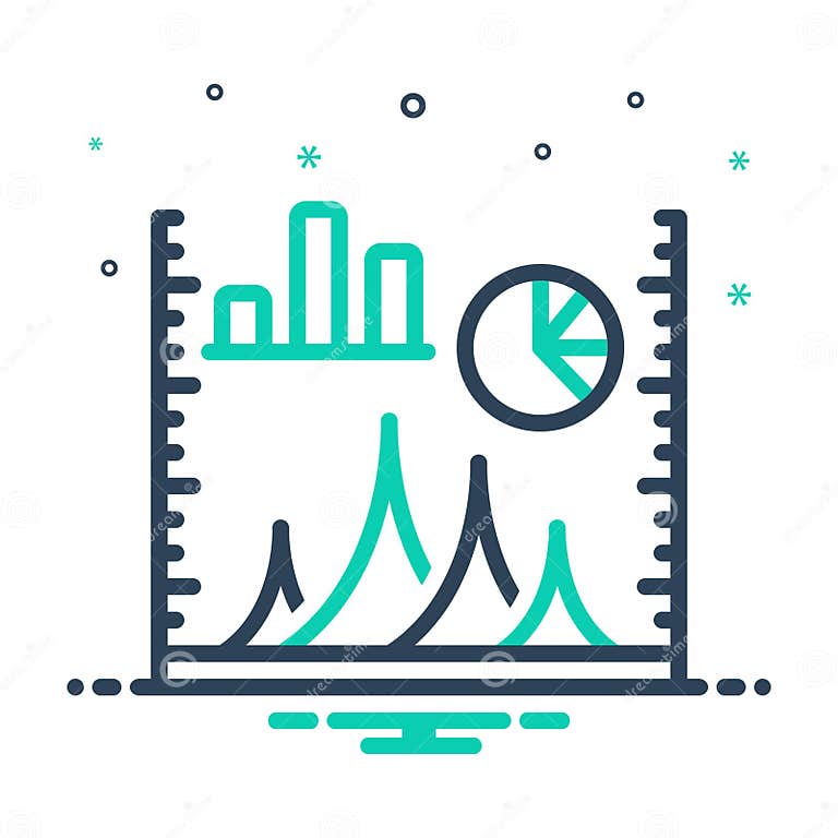 Mix Icon for Graph, Marketing and Diagram Stock Illustration ...