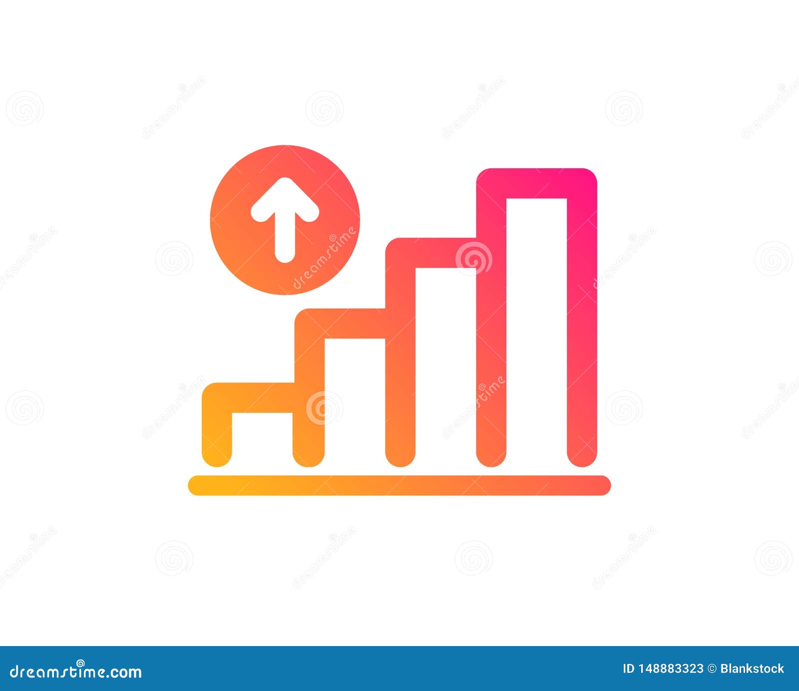 Graph Icon. Column Chart Sign. Vector Stock Vector - Illustration of ...